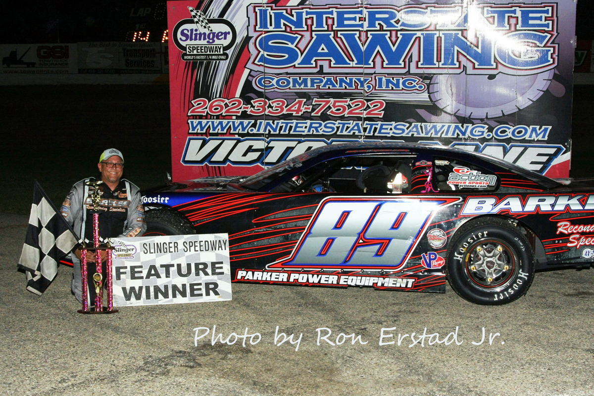 BRAD MUELLER BACK IN VICTORY LANE AFTER LIGHTENING 75 AT SLINGER!